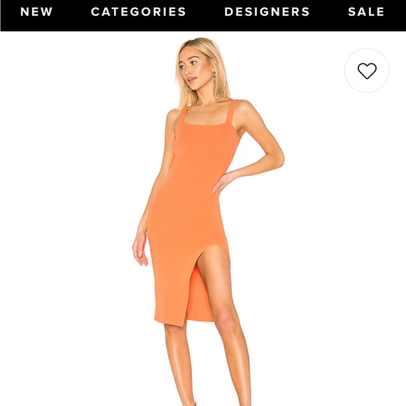 REVOLVE | Dresses | Revolve Orange Bodycon Midi | Poshmark